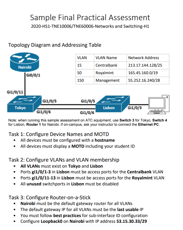 Solved Sample Final Practical Assessment | Chegg.com