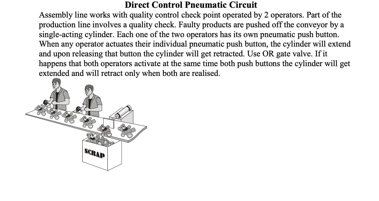 Assembly line works with quality control check point | Chegg.com