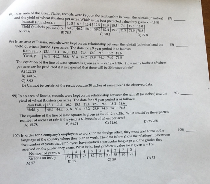 Solved an In an area of the Great lains, records were kept | Chegg.com