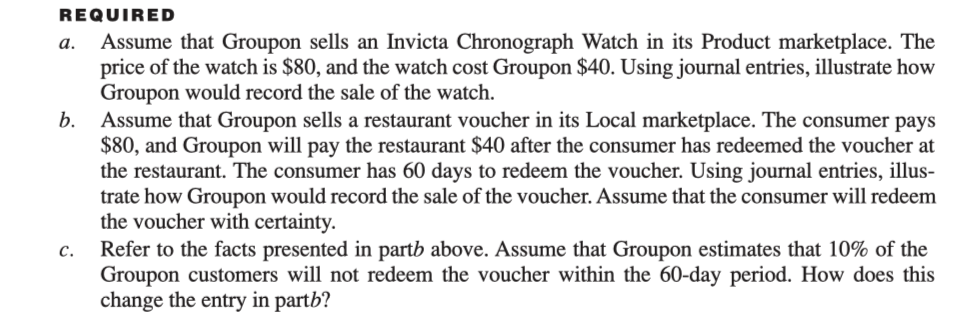 Solved From the first quarter 201810−Q ofGroupon, Inc. : | Chegg.com