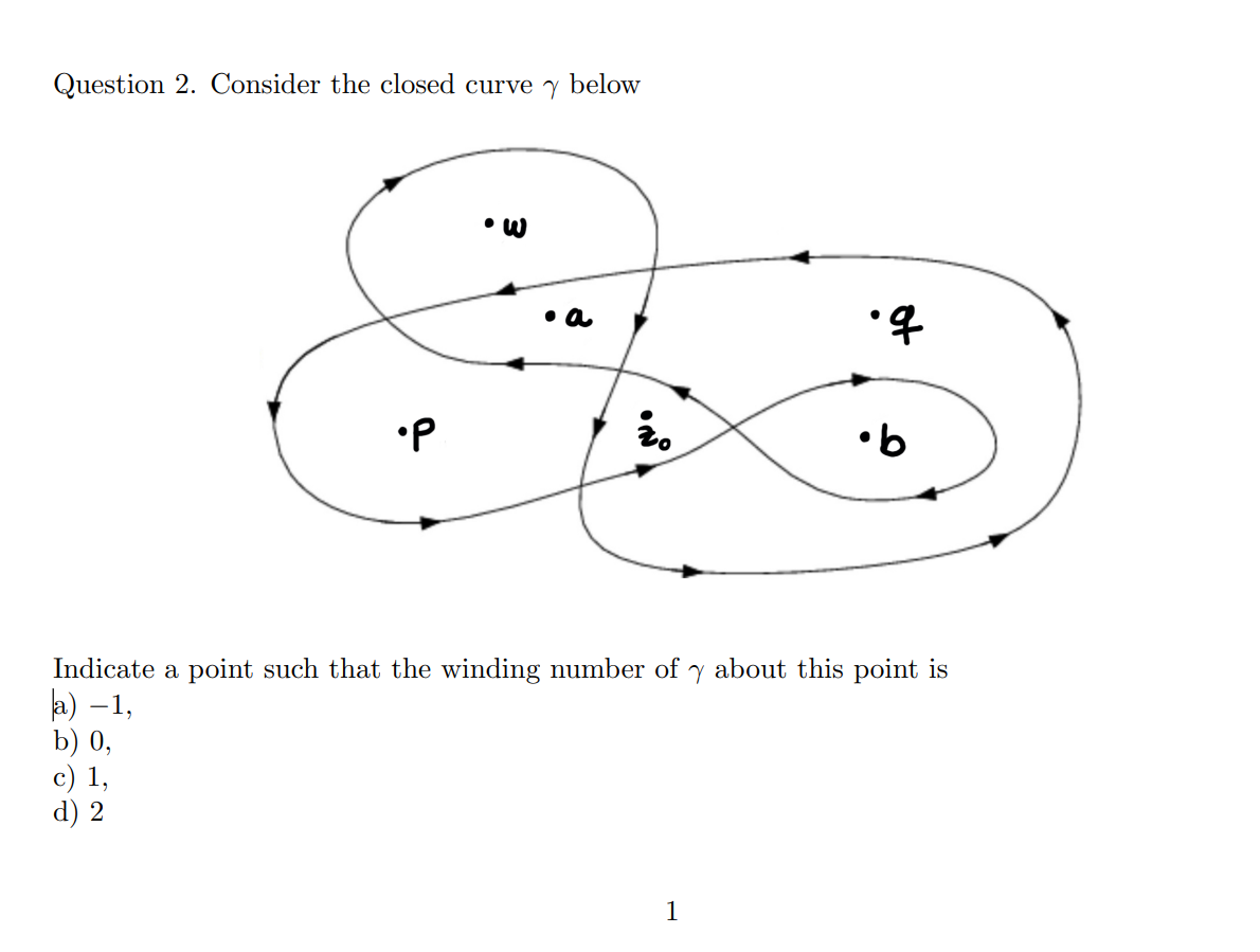 Solved Question 2. ﻿Consider the closed curve γ | Chegg.com