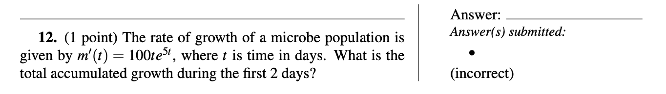 Solved 9. (1 point) Use a suitable method or a combination | Chegg.com