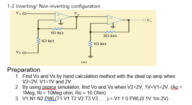 Solved 1-2 Inverting/ Non-inverting configuration | Chegg.com