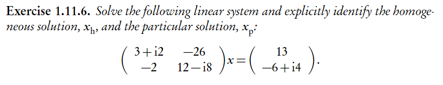 Solved Exercise 1.11.6. Solve the following linear system | Chegg.com