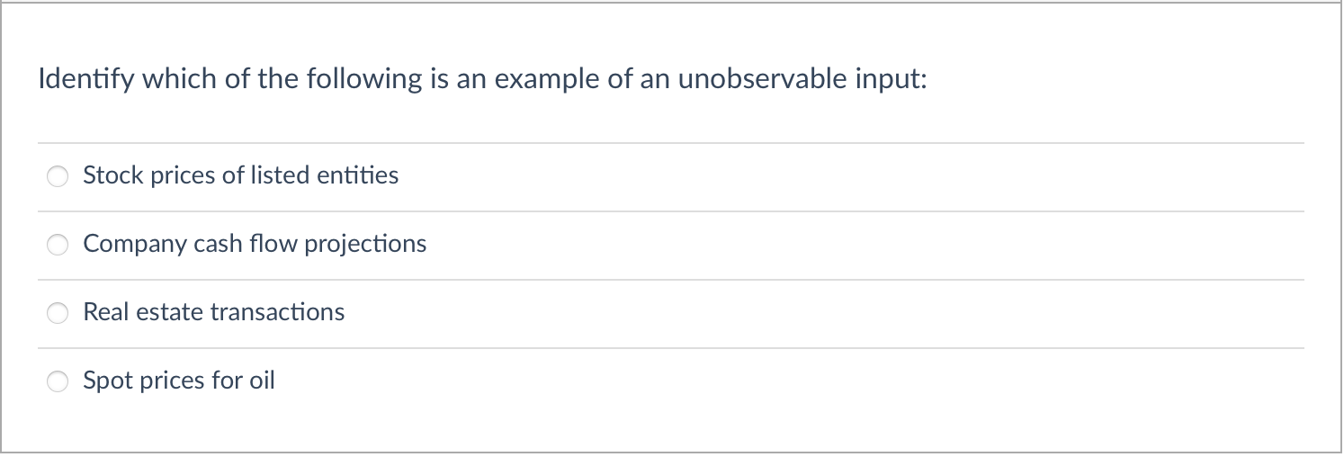 Solved Identify which of the following is an example of an | Chegg.com