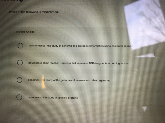 Solved ch of the following is mismatched? Multiple Choice | Chegg.com