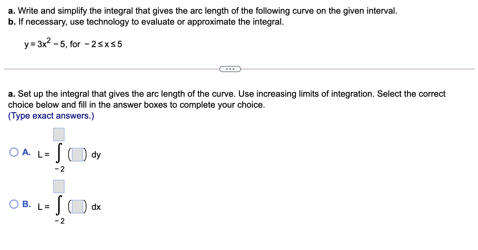 Solved a. Write and simplify the integral that gives the arc | Chegg.com