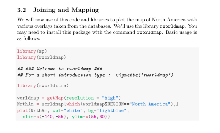 3.2 Joining and Mapping We will now use of this code | Chegg.com