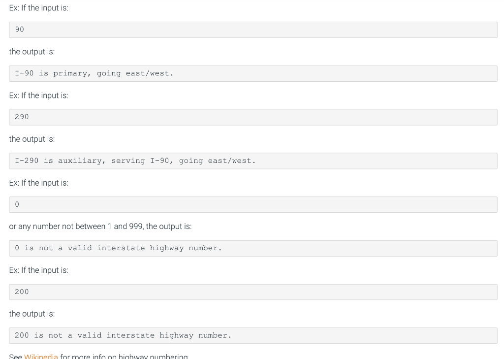 Solved 3.23 LAB: Interstate highway numbers Primary U.S. | Chegg.com