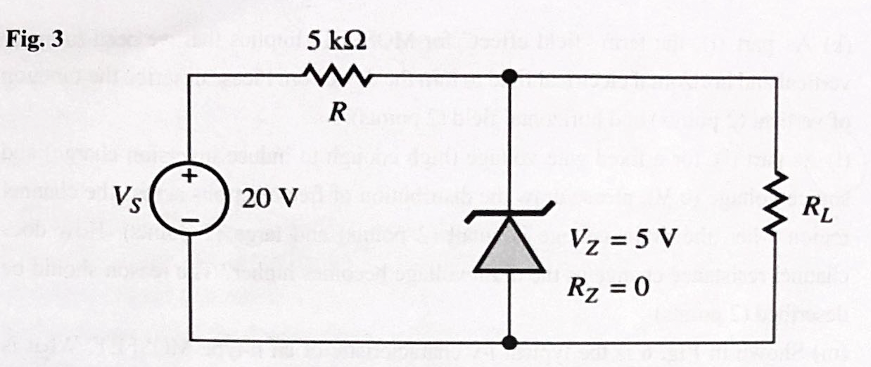 Solved 3. (8 points) Shown in Fig. 3 is a voltage regulator | Chegg.com Solved 3. (8 points) Shown in Fig. 3 is a voltage regulator | Chegg.com