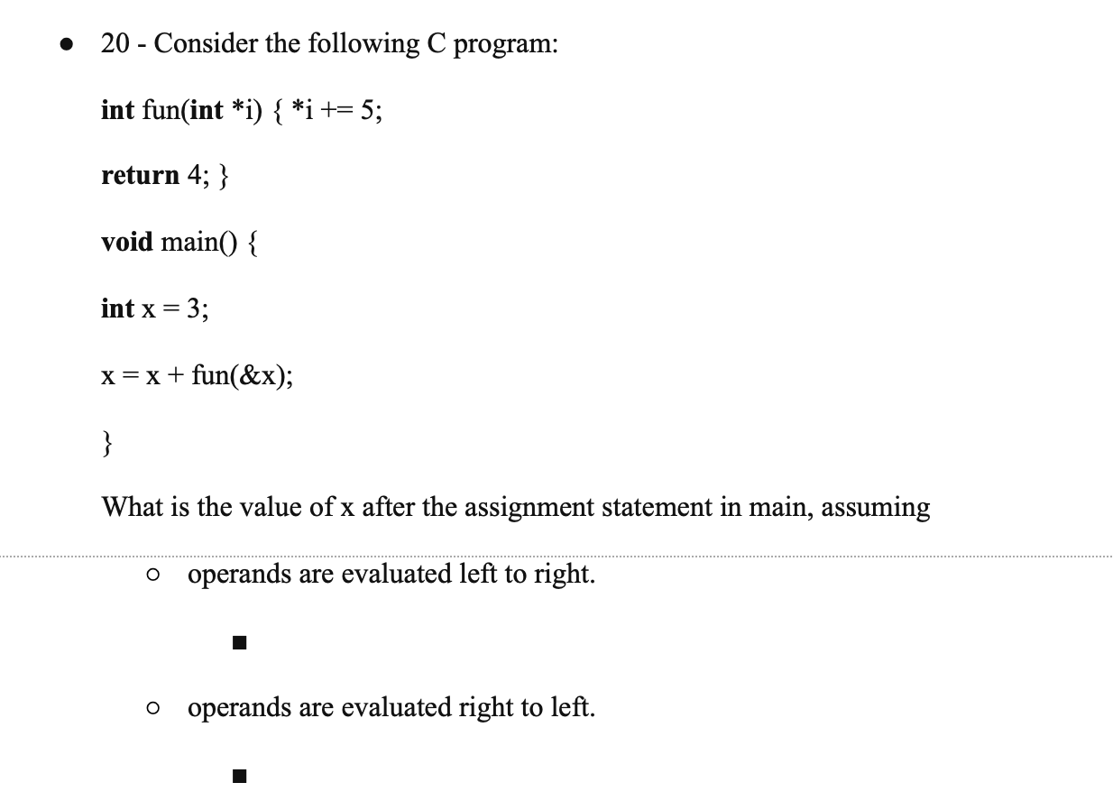 Solved What is the value of x after the assignment statement | Chegg.com