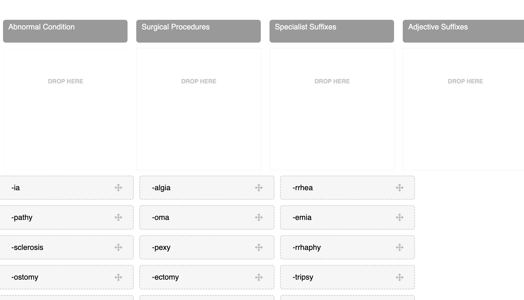Solved Surgical ProceduresSpecialist SuffixesAdjective | Chegg.com