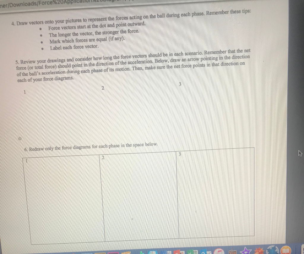 Solved Force Application Represenung Forces Scenario 1 | Chegg.com