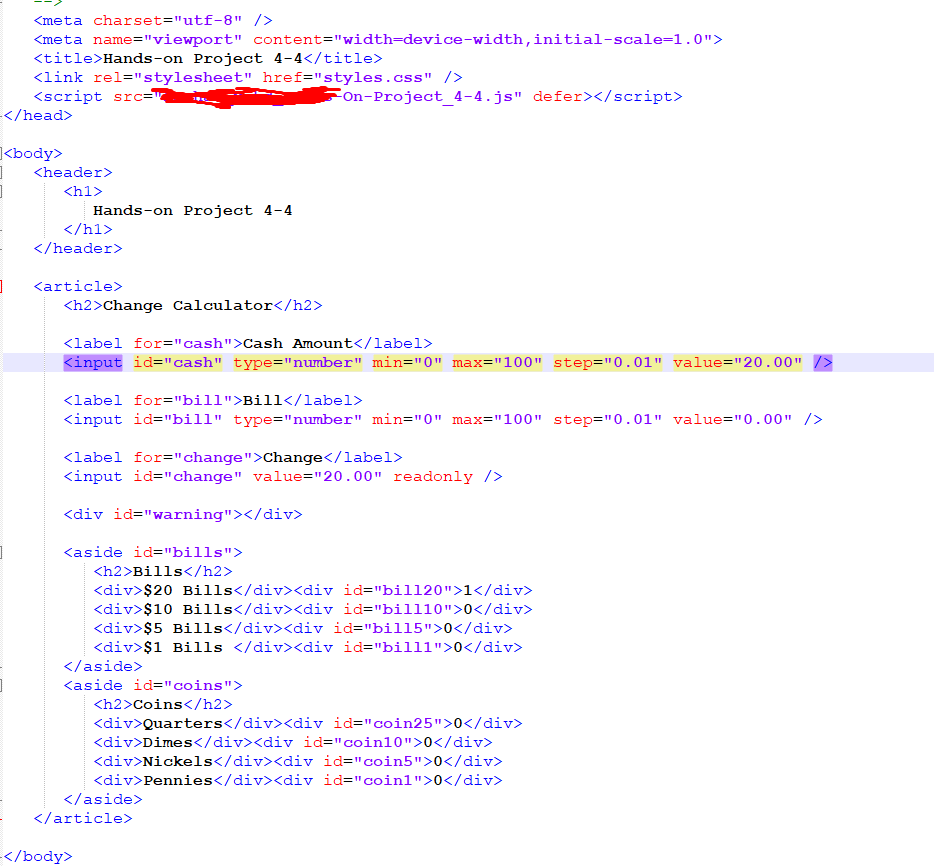 Solved HANDS=ON PROJECTS Do the following: 1. Use your code | Chegg.com