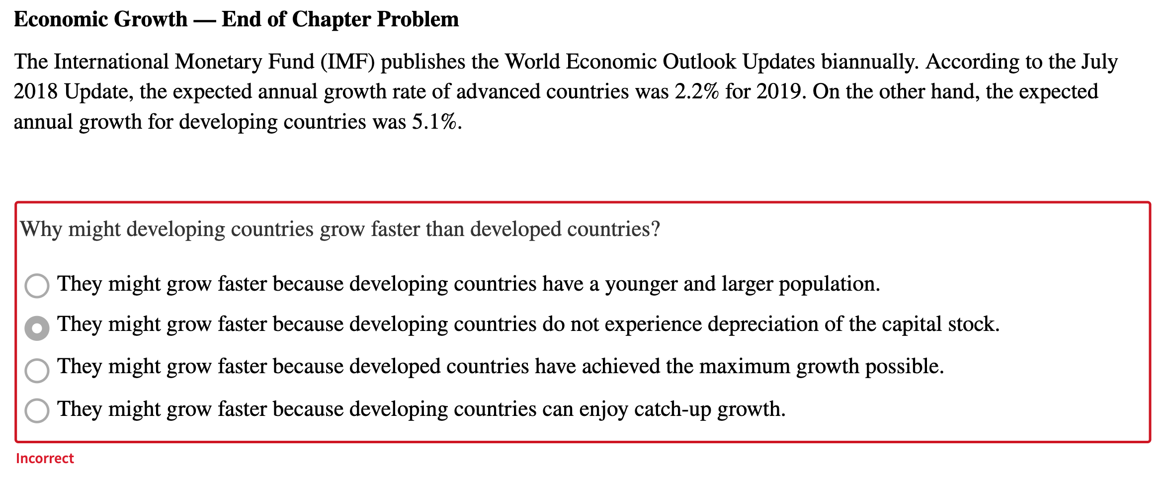 Solved Economic Growth — End of Chapter Problem The | Chegg.com
