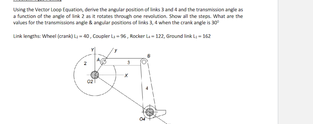 Solved Using the Vector Loop Equation, derive the angular | Chegg.com