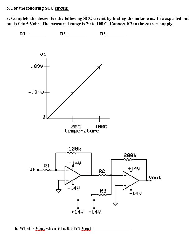 Solved 6. For the following SCC circuit: a. Complete the | Chegg.com