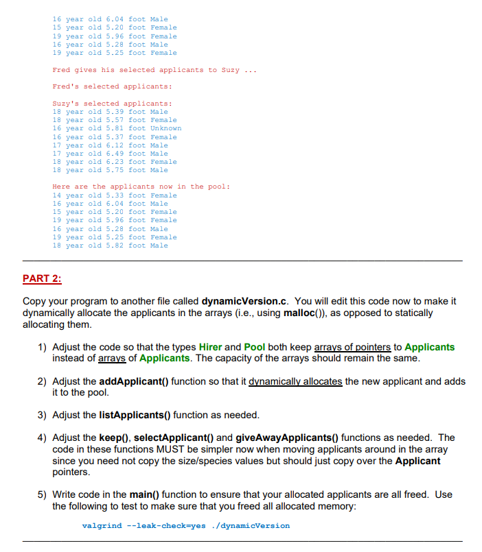 Solved You will write code that simulates people hiring | Chegg.com