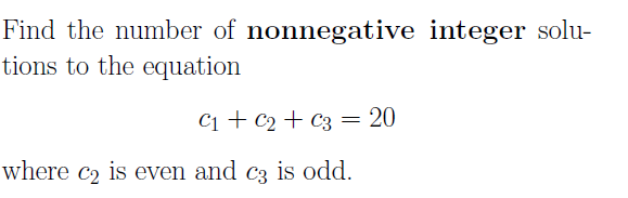 Solved Find the number of nonnegative integer solutions to | Chegg.com