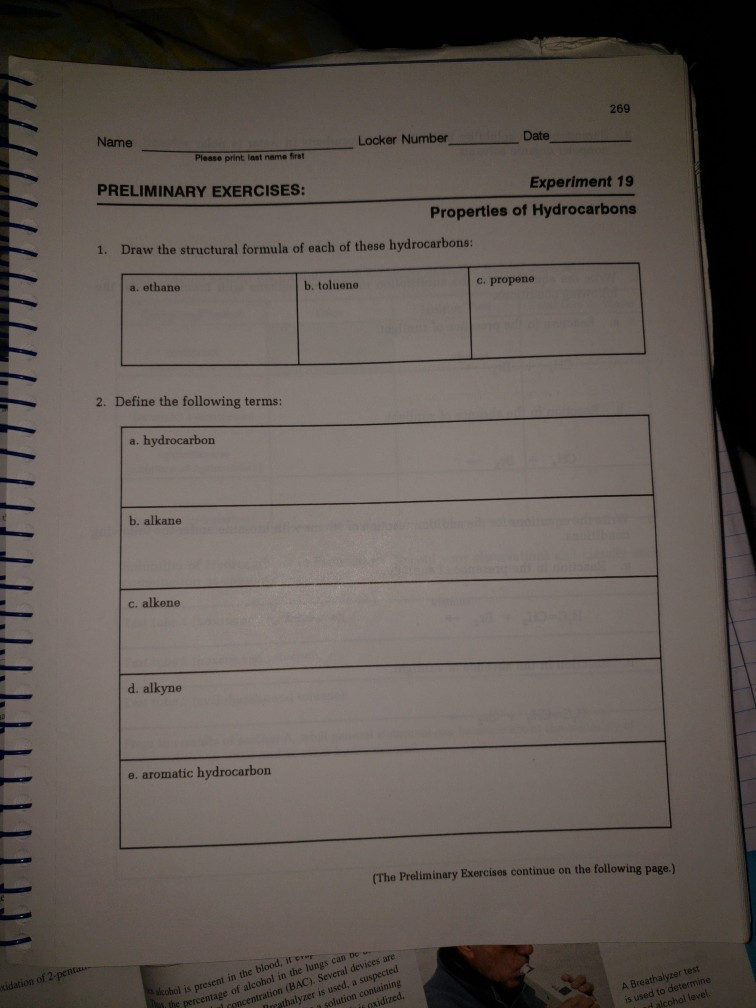 Solved Name 269 Locker Number Plesse print lest name first | Chegg.com