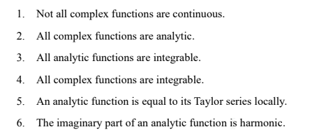 Solved 1. Not All Complex Functions Are Continuous. 2. All 