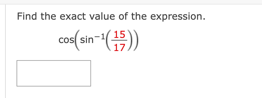 Solved Find the exact value of the expression. | Chegg.com