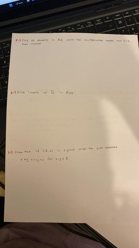 Solved 5-) Find all elements in Z15 which has multipicotive | Chegg.com