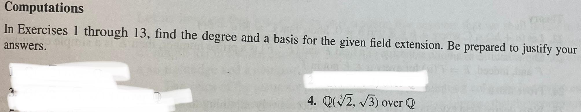 In Exercises 1 through 13, find the degree and a | Chegg.com