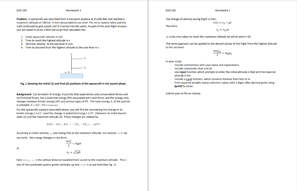 EGR 150 Homework 1 EGR 150 Homework 1 Problem: A | Chegg.com