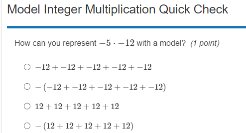 Solved Model Integer Multiplication Quick Check How can you | Chegg.com