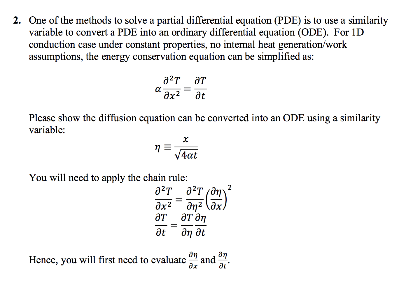 Solved 2. One of the methods to solve a partial differential | Chegg.com