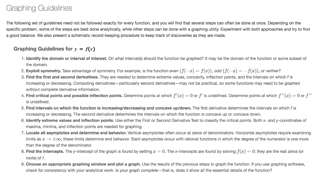 Solved 15-46. Graphing functions Use the guidelines of this | Chegg.com