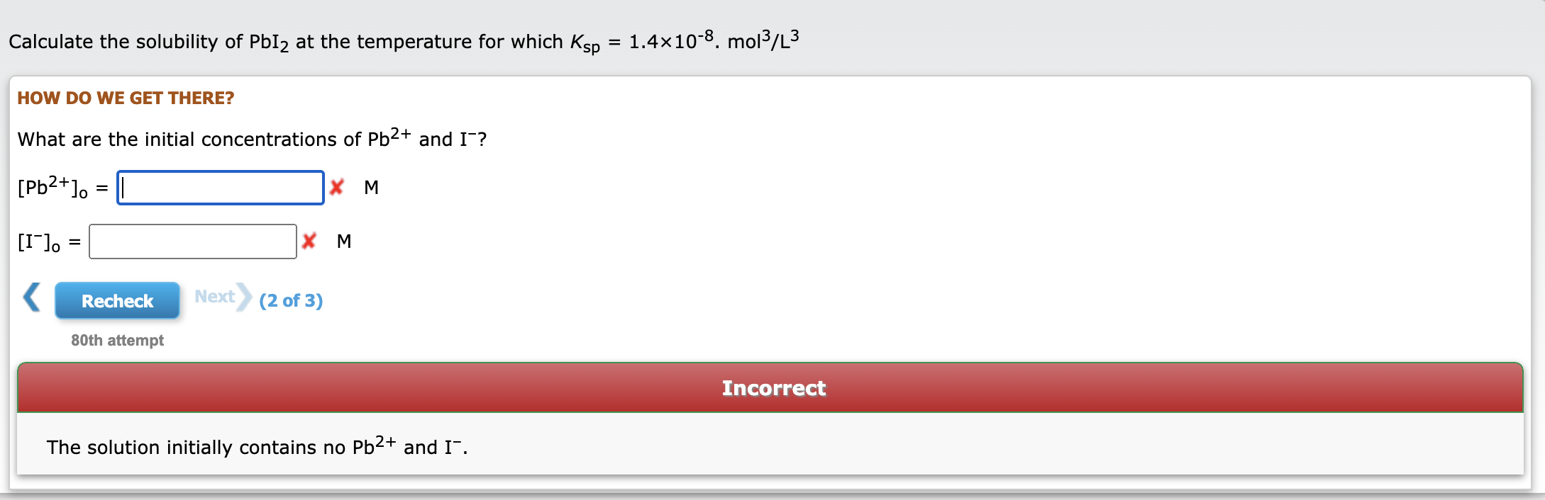 Solved Calculate the solubility of Pb12 at the temperature | Chegg.com