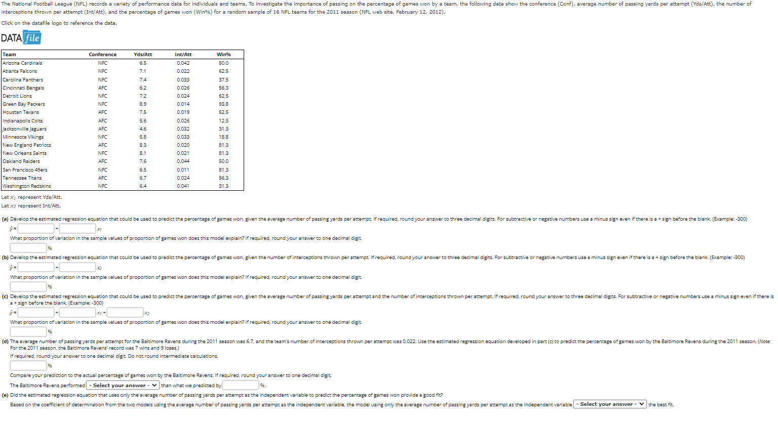 Solved Click on the datafile logo to reference the data DATA | Chegg.com