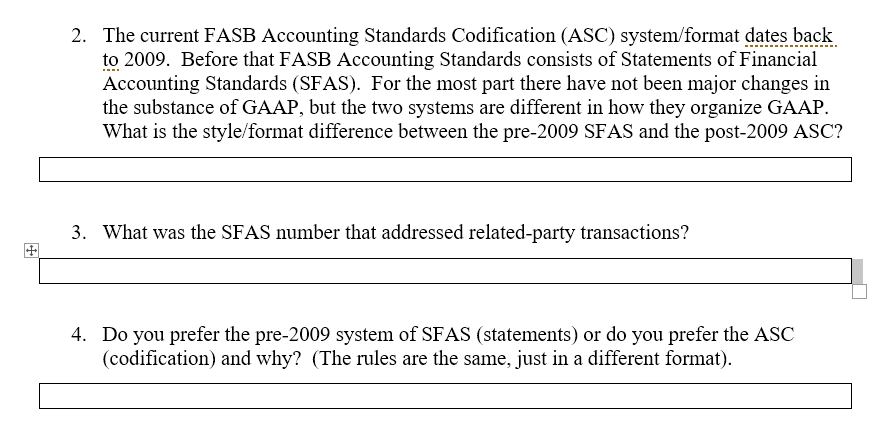 Solved 2. The current FASB Accounting Standards Codification | Chegg.com