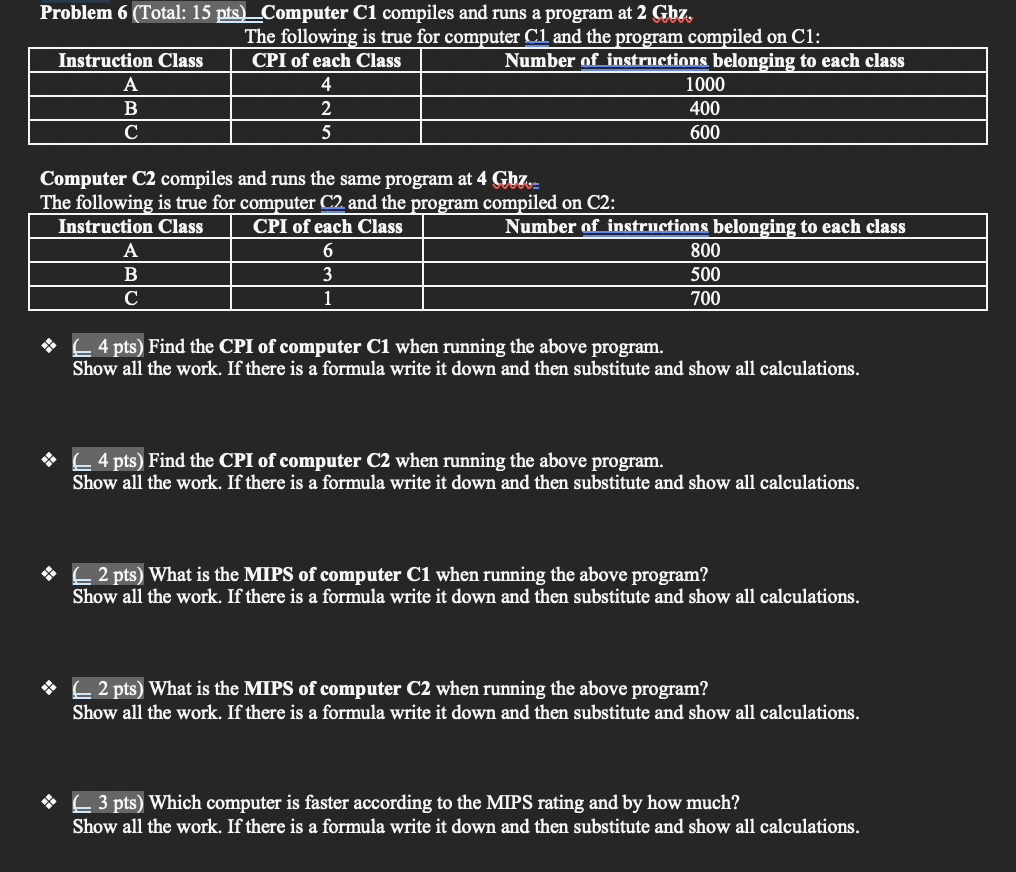 Solved Problem 6 (Total: 15 pts)_Computer C1 compiles and | Chegg.com