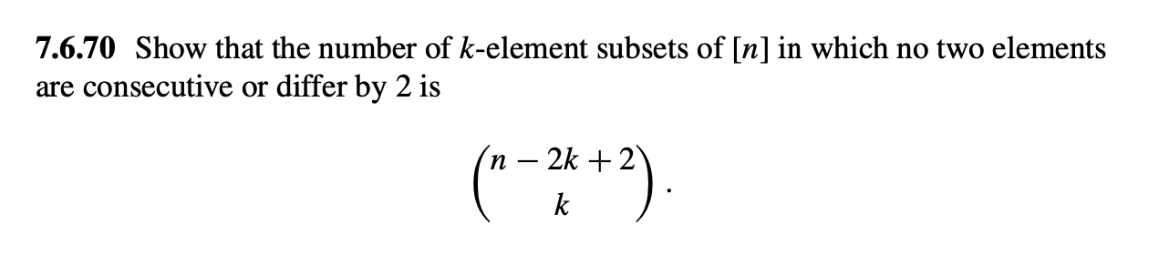 Solved Show that the number of k-element subsets of n ﻿in | Chegg.com