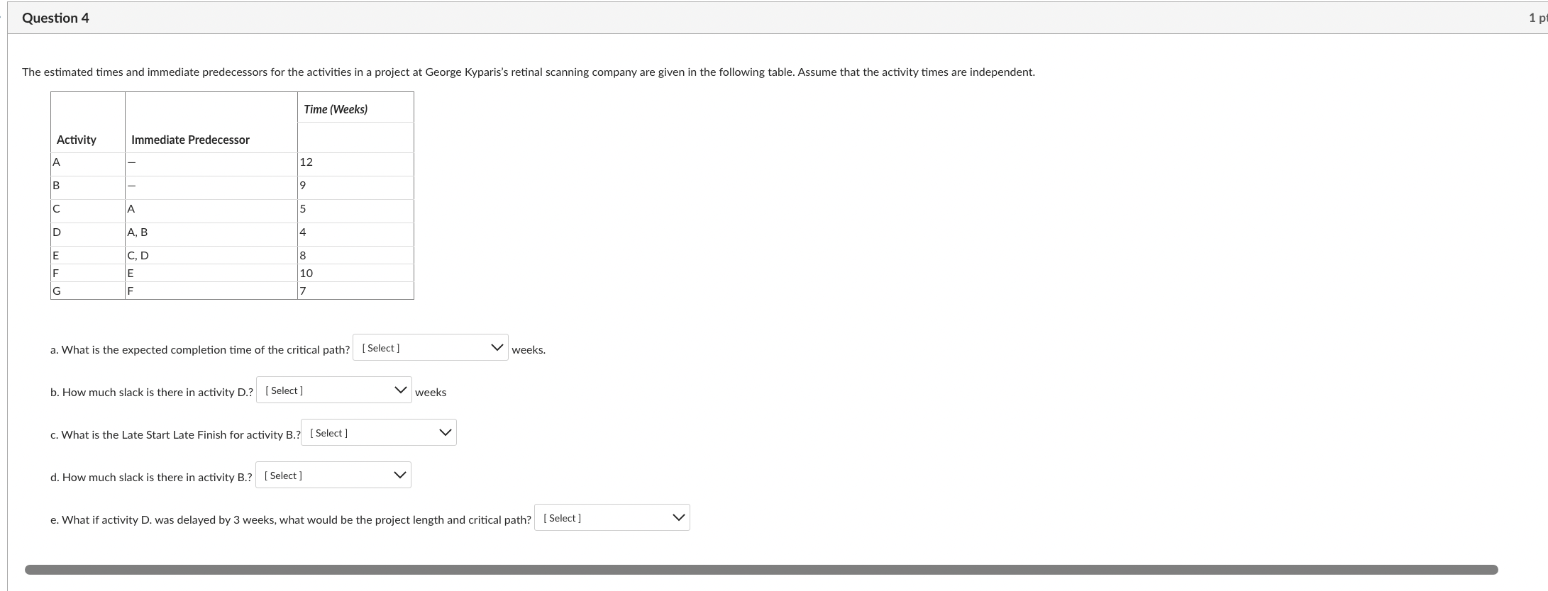 Solved a. What is the expected completion time of the | Chegg.com