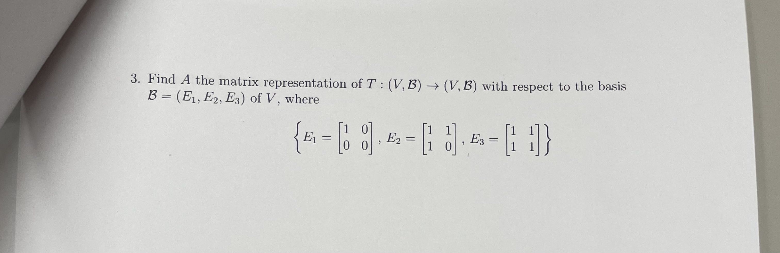 Solved Problem 5 Let V Denote The Space Of All Symmetric 2×2