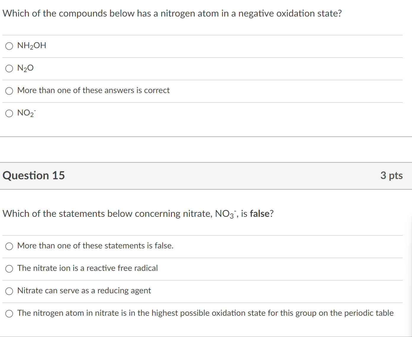 Solved Which of the compounds below has a nitrogen atom in a | Chegg.com