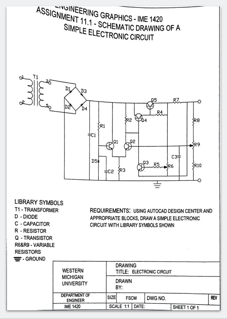 using autocad design center and appropriate blocks, | Chegg.com