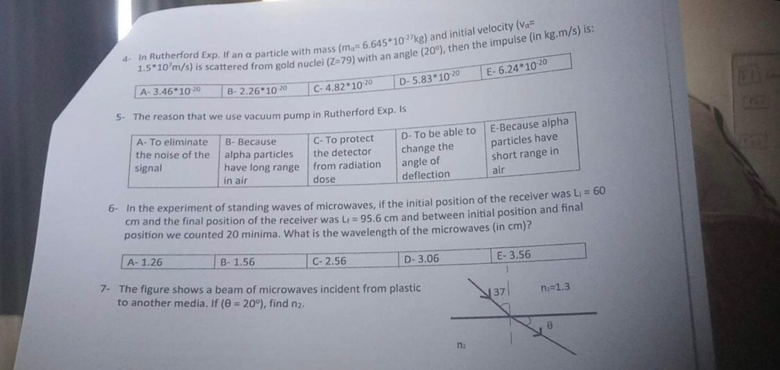 Solved in Rutherford ExD. If an α particle with mass | Chegg.com