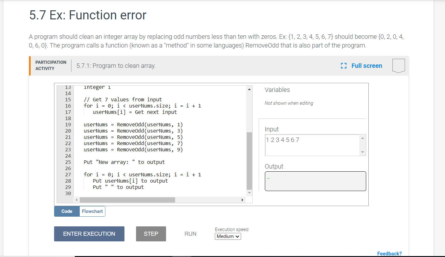 Solved User-Defined Functions5.7 Ex: Function error A | Chegg.com