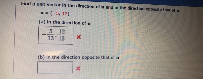 Solved Find a unit vector in the direction of u and in the | Chegg.com