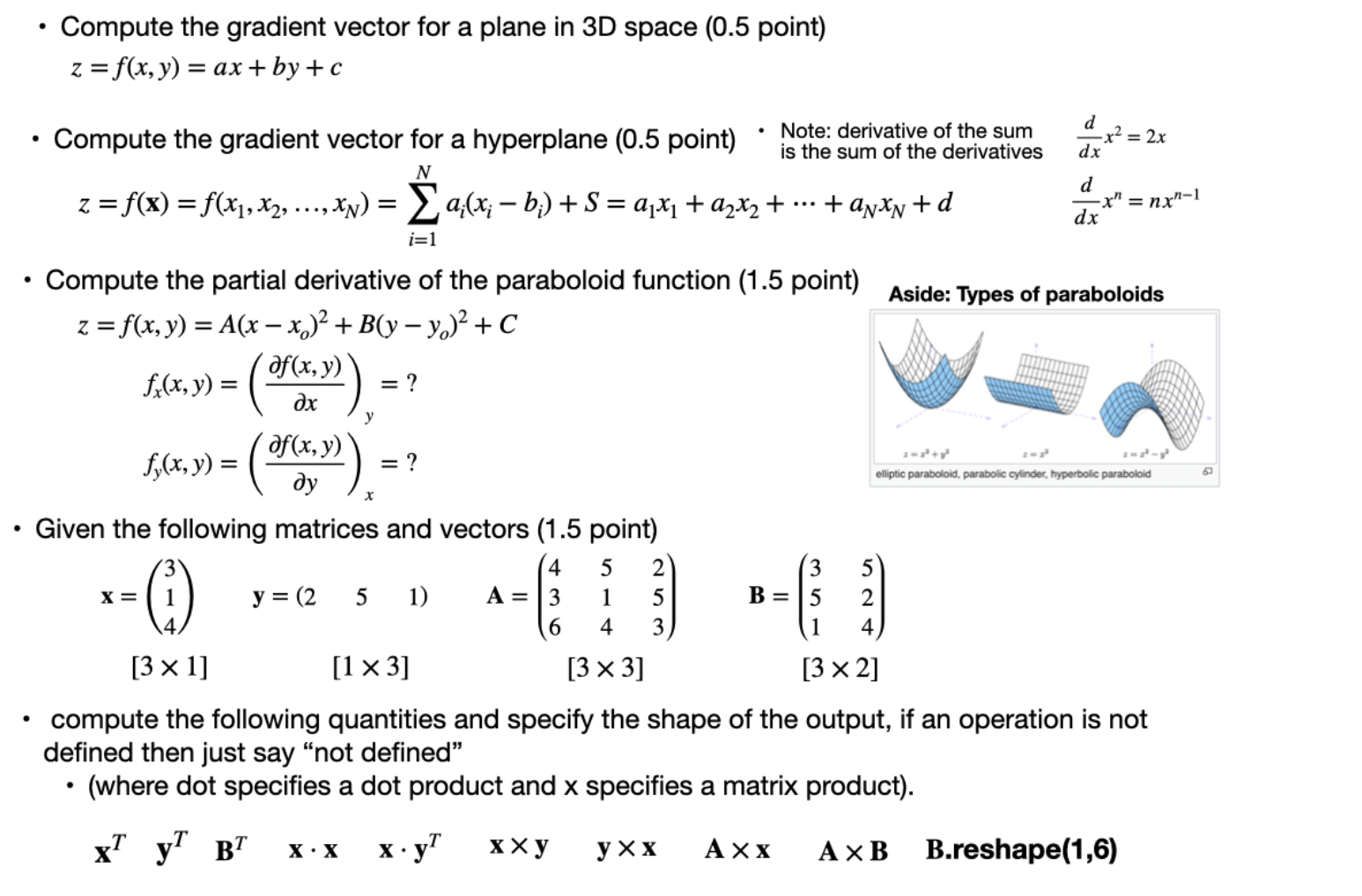 Solved - Compute the gradient vector for a plane in 3D space | Chegg.com