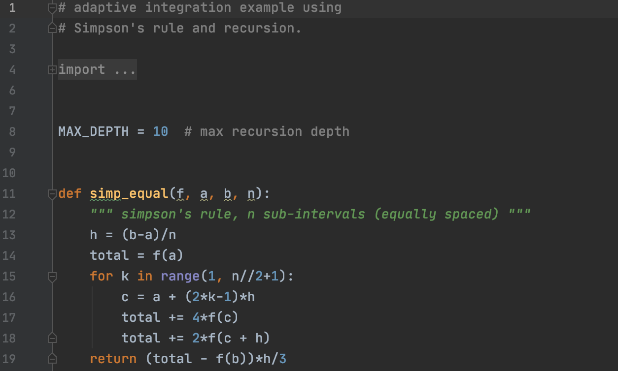 Q2 (un-recursion). Implement the adaptive integration | Chegg.com