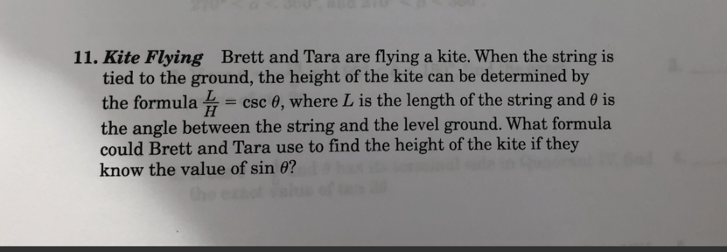 Solved 11. Kite Flying Brett and Tara are flying a kite. | Chegg.com