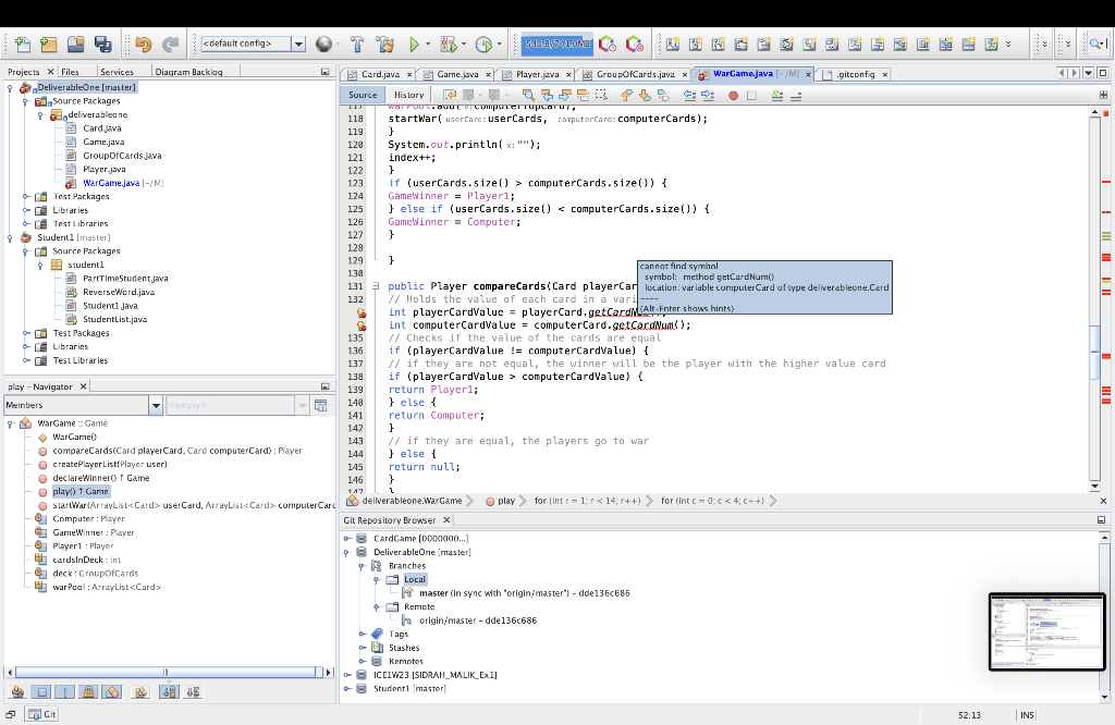 Regarding the error "cannot final symbol symbol: | Chegg.com