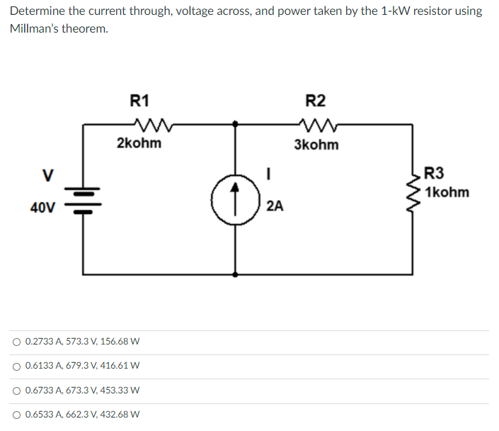 Solved Determine The Current Through Voltage Across And