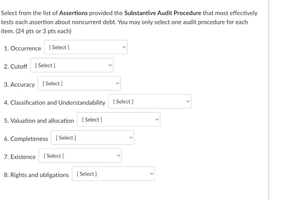 Select from the list of Assertions provided the | Chegg.com
